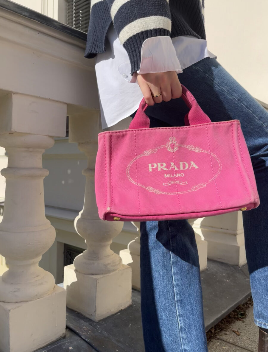 Prada, Canvas Tote Pink - Luxustaschen.eu
